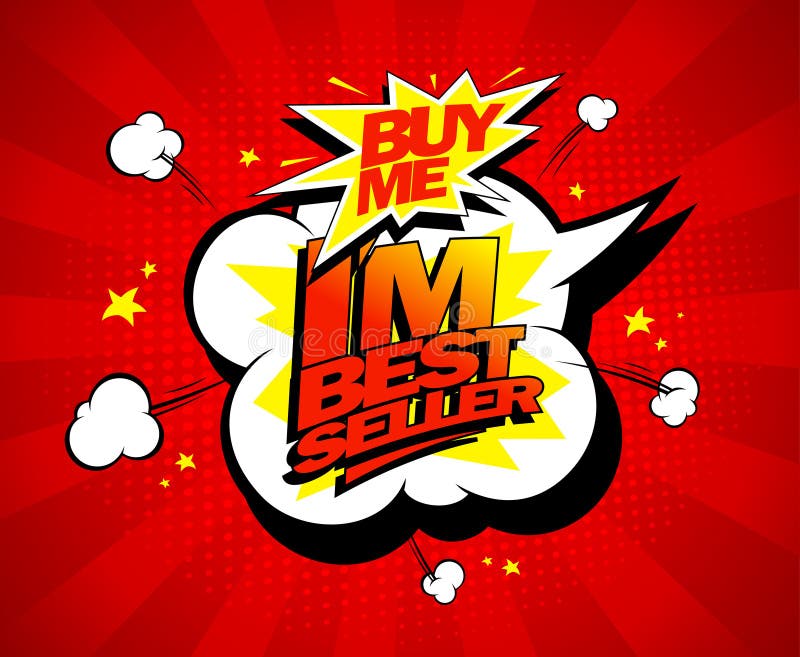 Buy Me, I`m Bestseller Design. Stock Vector - Illustration of poster ...