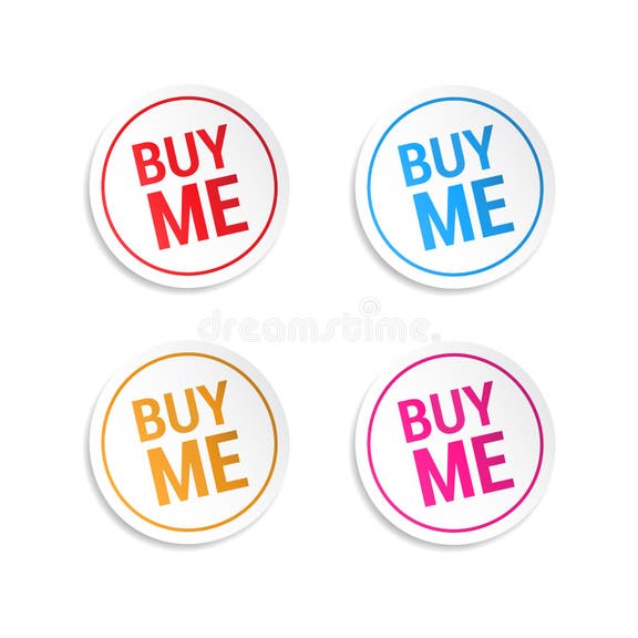Buy Me Stickers stock vector. Illustration of choice - 197133063