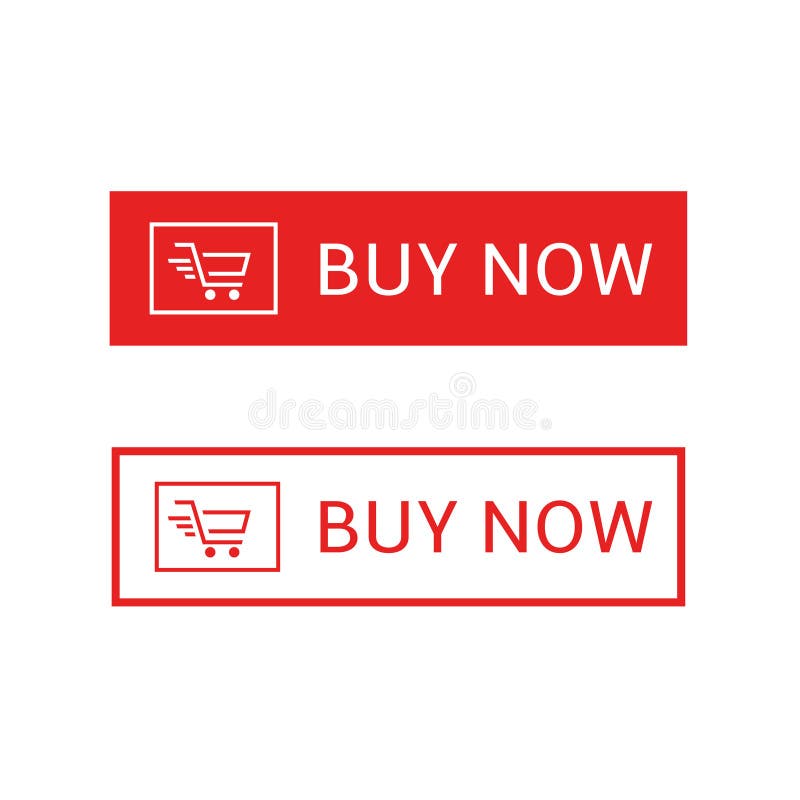 Buy Now Banner Template Set Stock Illustration - Illustration of button ...