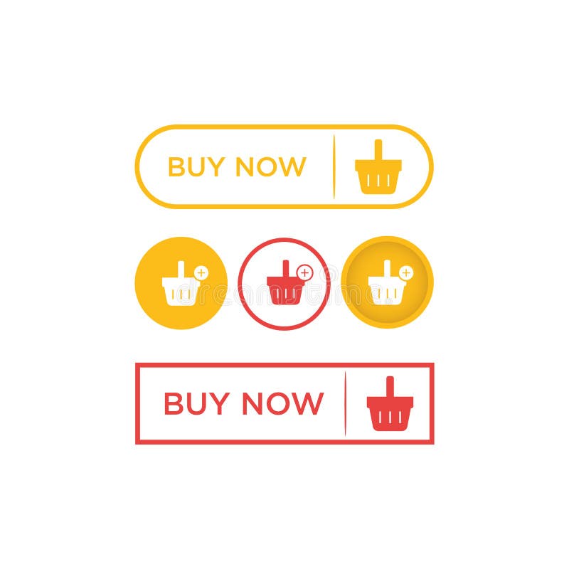 Buy Now Button Vector for Website or Landing Page Stock Illustration ...