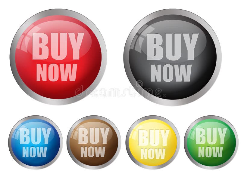 Set of buy now buttons stock illustration. Illustration of computer ...