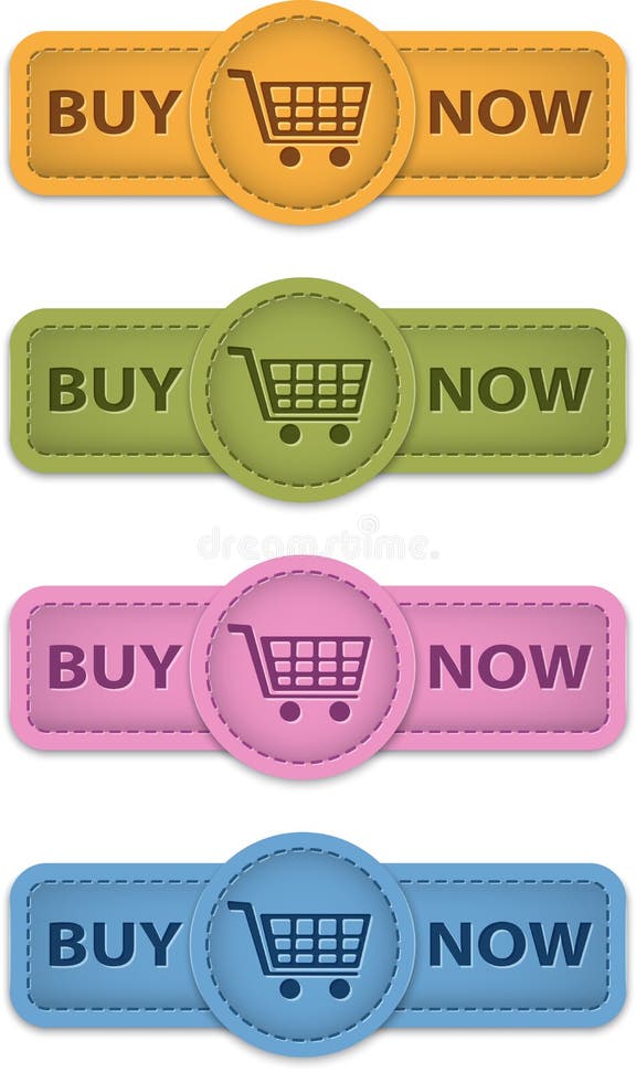 Buy now buttons stock vector. Illustration of money, pink - 29482153