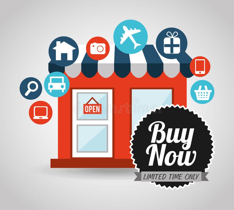 Buy now design stock illustration. Illustration of present - 66641396