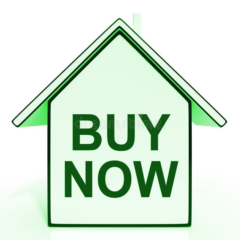 Buy Now House Shows Make an Offer on Home Stock Illustration ...