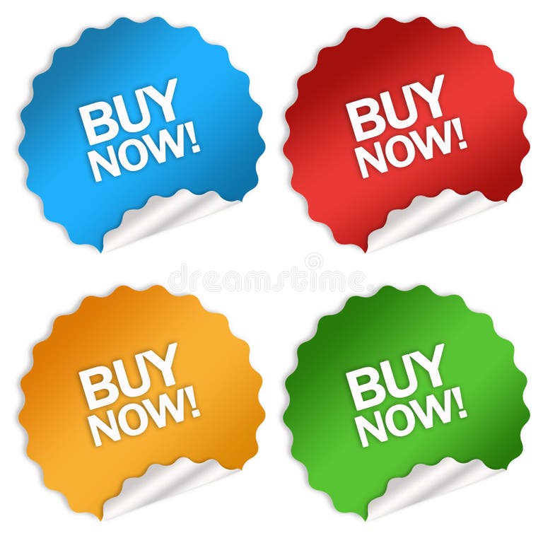 Buy now sticker stock illustration. Illustration of glue - 11001279