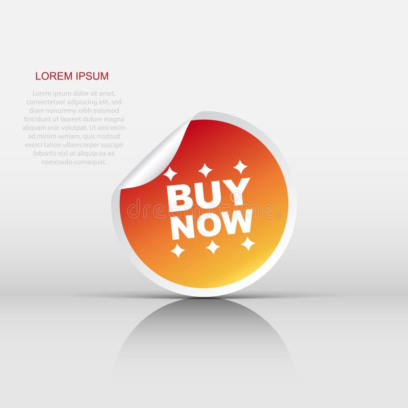Buy Now Stickers. Vector Illustration on White Background Stock Vector ...