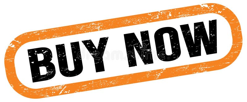 BUY NOW, Text Written on Orange-black Stamp Sign Stock Illustration ...