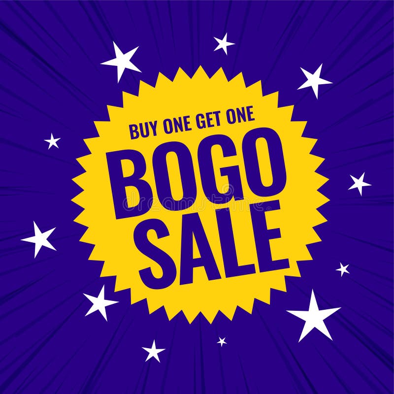 Buy One Get One Bogo Sale Modern Banner Design Stock Vector ...