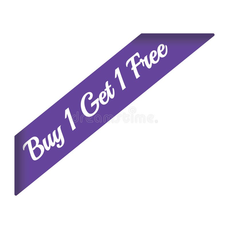 Buy One Get One Free Banner. Vector Illustration Decorative Design ...