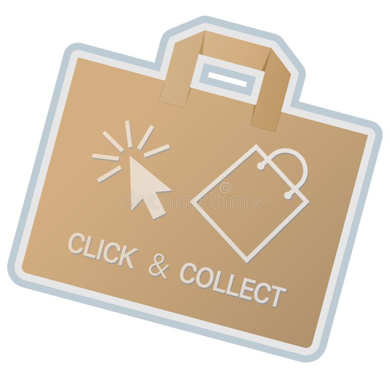 Buy Online and Collect in Local Store Stock Vector - Illustration of ...