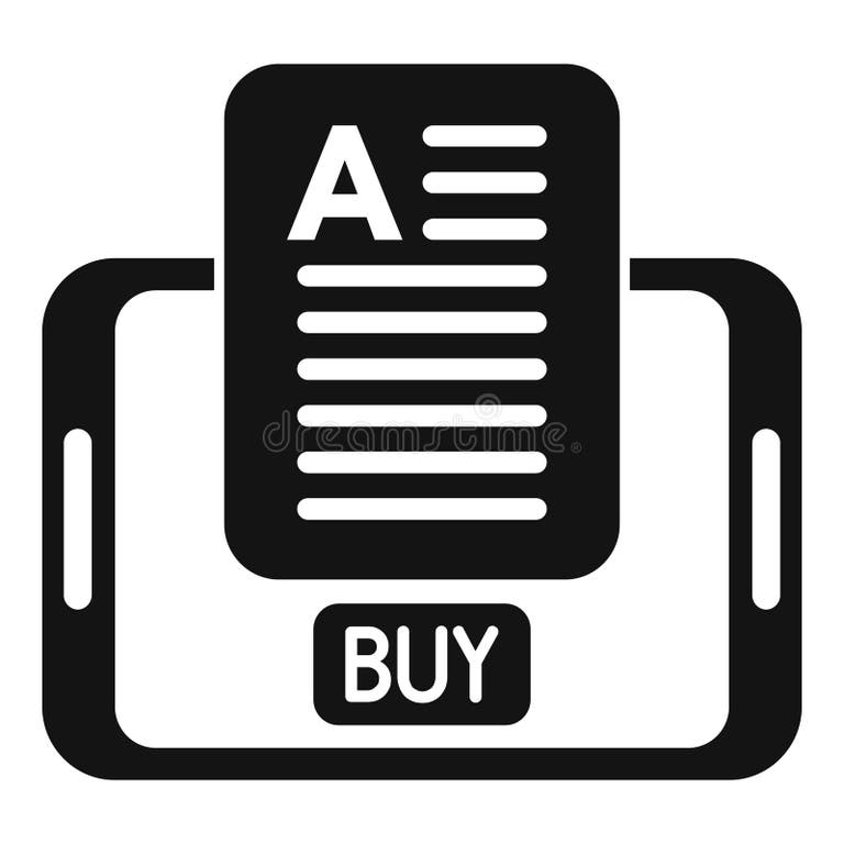 Buy Online Document Icon Simple Vector. Based Library Stock Vector ...