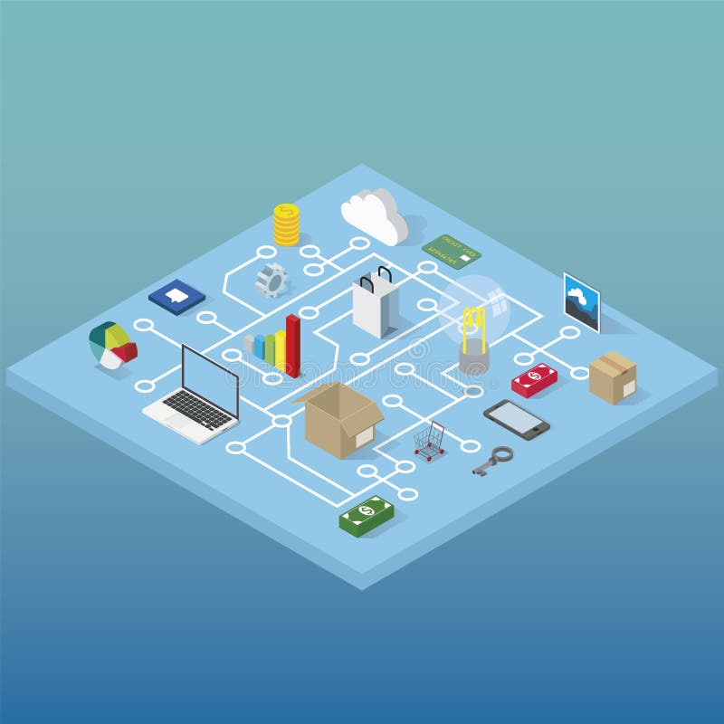 Buy Online Flowchart - Illustration Stock Vector - Illustration of ...