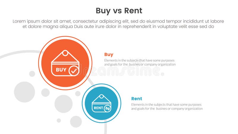 Buy or Rent Comparison or Versus Concept for Infographic Template ...