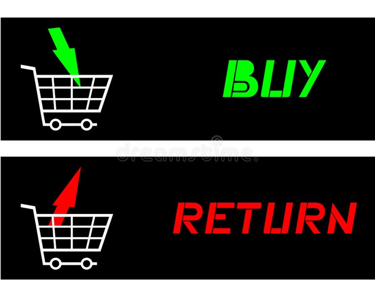 Buy-Return messages stock vector. Illustration of economic - 236113830
