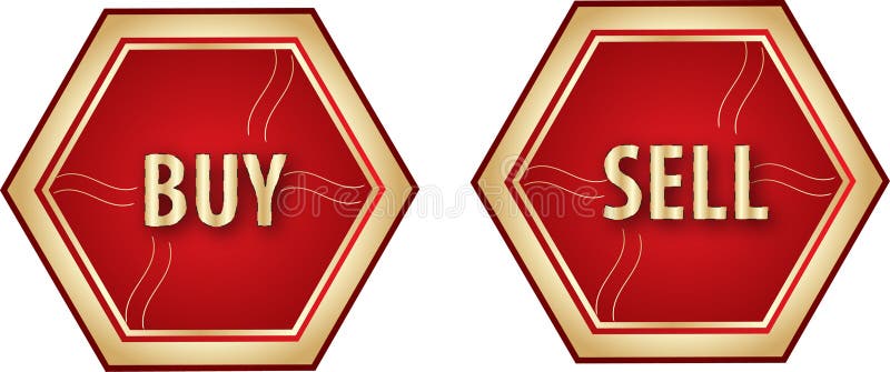 Buy and sell button stock illustration. Illustration of yellow - 14869114
