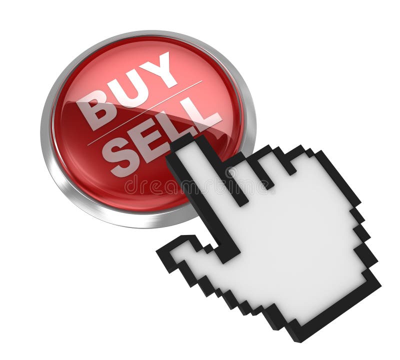 Sell Button isolated stock illustration. Illustration of press - 14082993