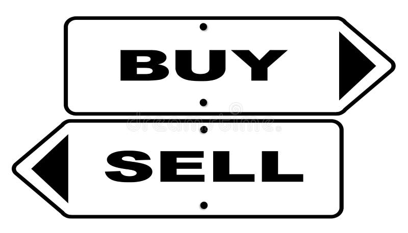 Buy and Sell Signs stock illustration. Illustration of isolated - 54427524