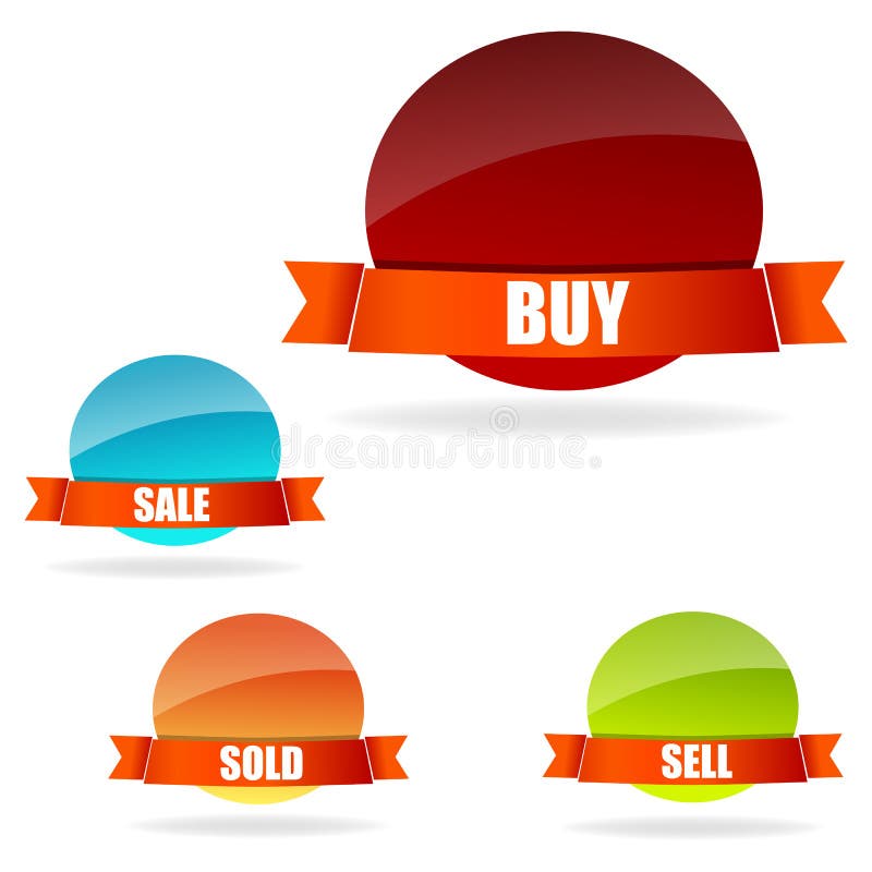 Buy and sell tags stock vector. Illustration of element - 17554894