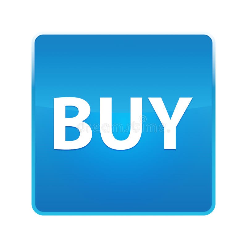 Buy Shiny Blue Square Button Stock Illustration - Illustration of ...