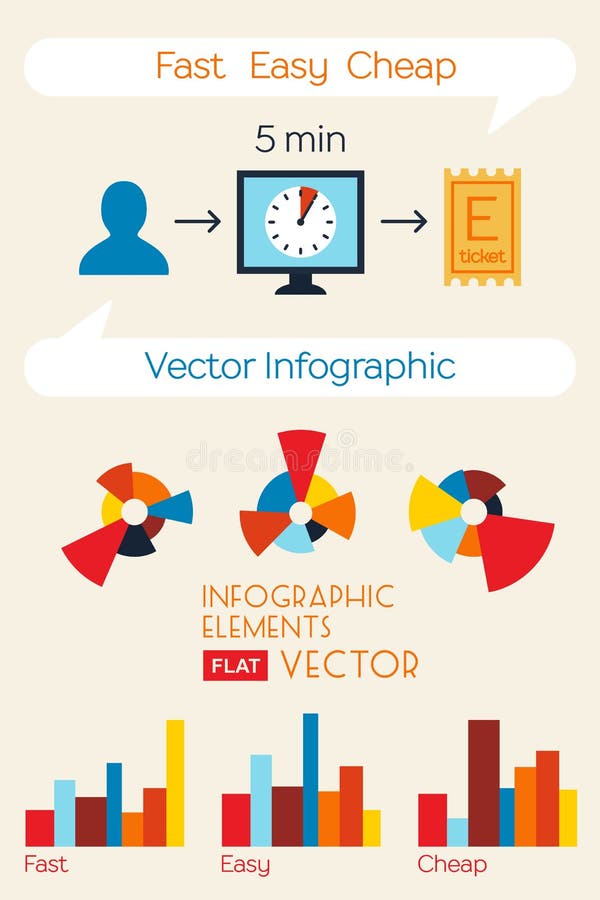 Buy tickets infographic stock vector. Illustration of flat - 48262311