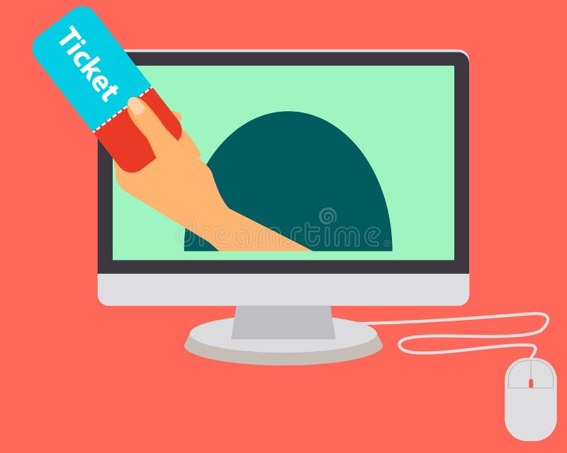 Buy tickets online stock vector. Illustration of purchase - 58704715