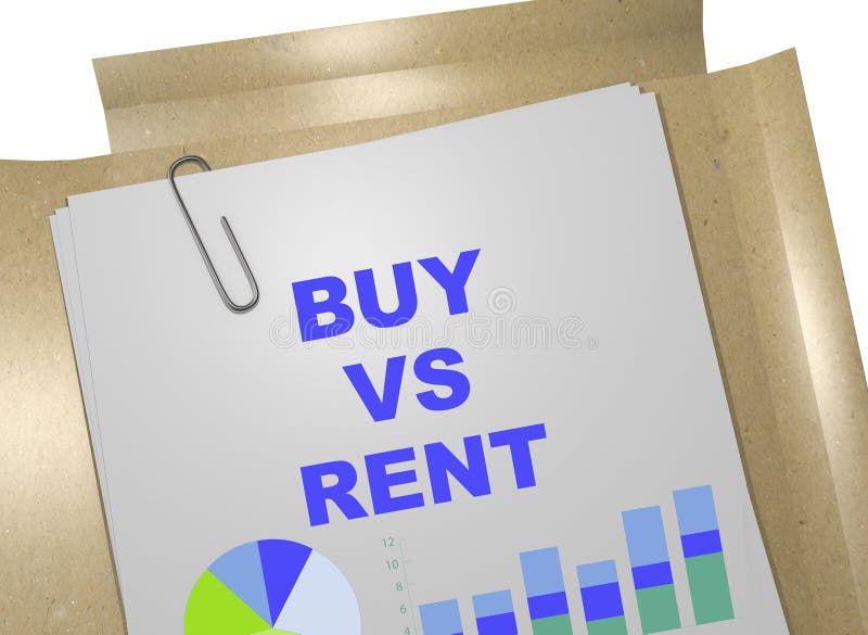 Buy vs Rent concept stock illustration. Illustration of finance - 86218483