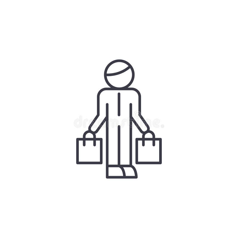 Buyer Linear Icon Concept. Buyer Line Vector Sign, Symbol, Illustration ...