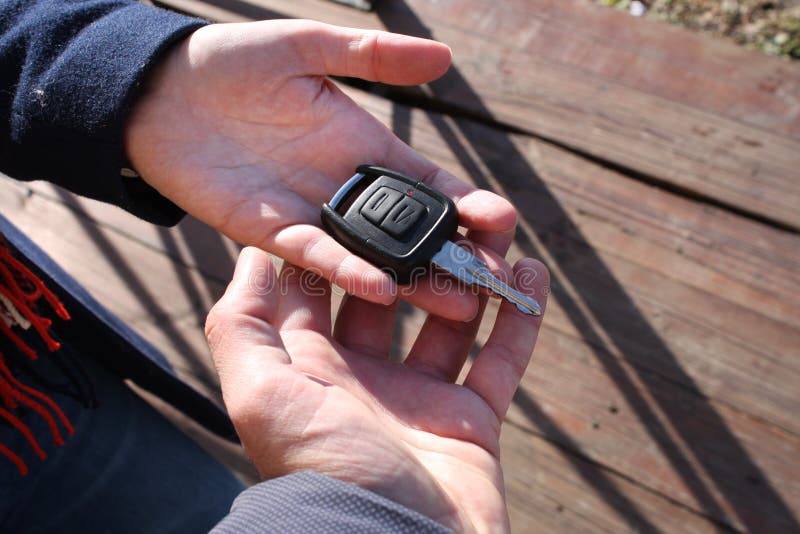 Buyer`s Hand Taking a Car Key Stock Image - Image of change, clean ...
