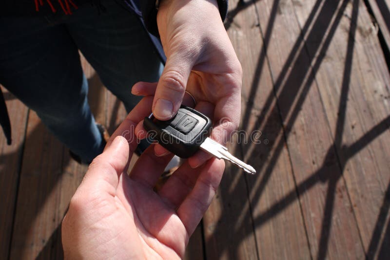Buyer`s Hand Taking a Car Key Stock Image - Image of dealer, industry ...