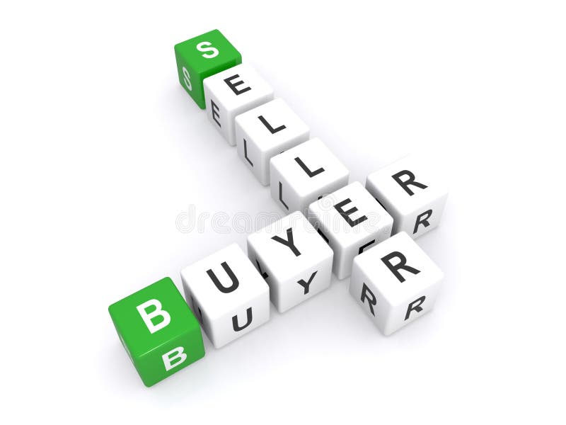 Buyer and seller stock illustration. Illustration of sell - 26430459