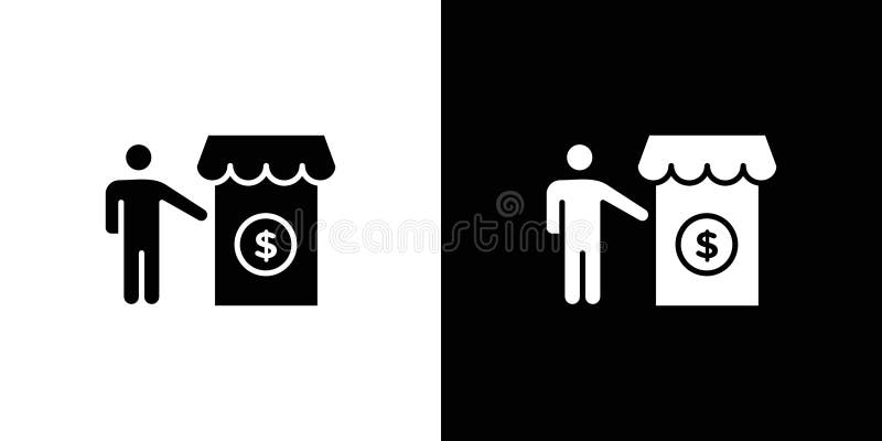 Buyer, Shopper Icon Logo Set Vector Stock Vector - Illustration of ...