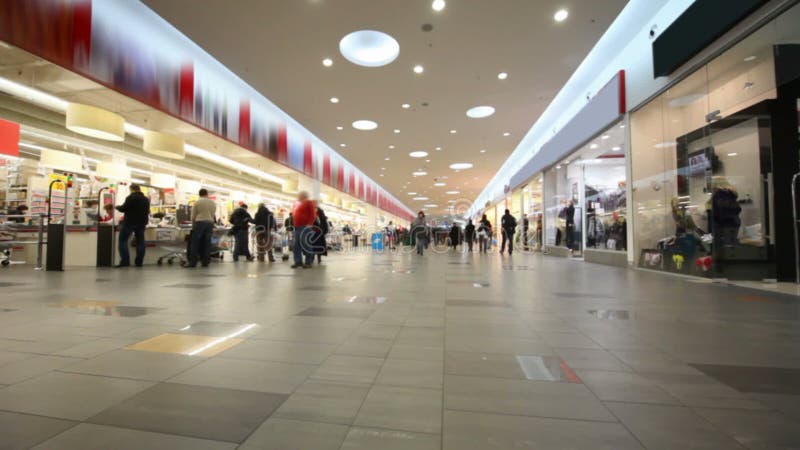Buyers going in big mall stock video. Video of male - 321054953