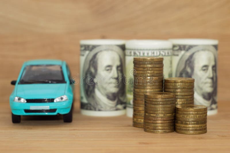 Buying Car Dollar Coins Stack Stock Photo - Image of holding, currency ...