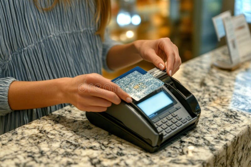 Generative Ai, Buying Goods Using a Credit Card, the Customer Hands ...