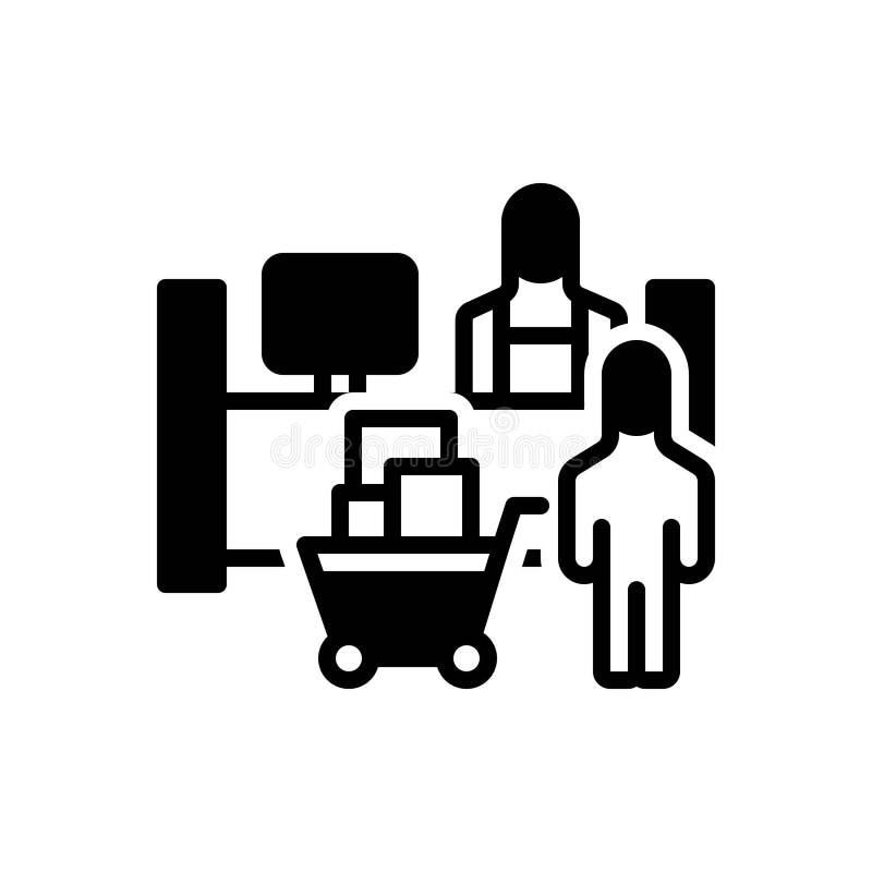 Black Solid Icon for Buying, Shopping and Goods Stock Vector ...