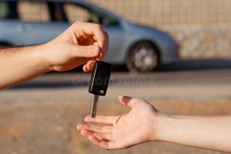 Buying New Car, Passing Key Stock Photo - Image of adult, hand: 4308462