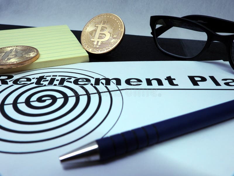 Bitcoin Retirement Plan Contract Stock Image - Image of goal, digital ...