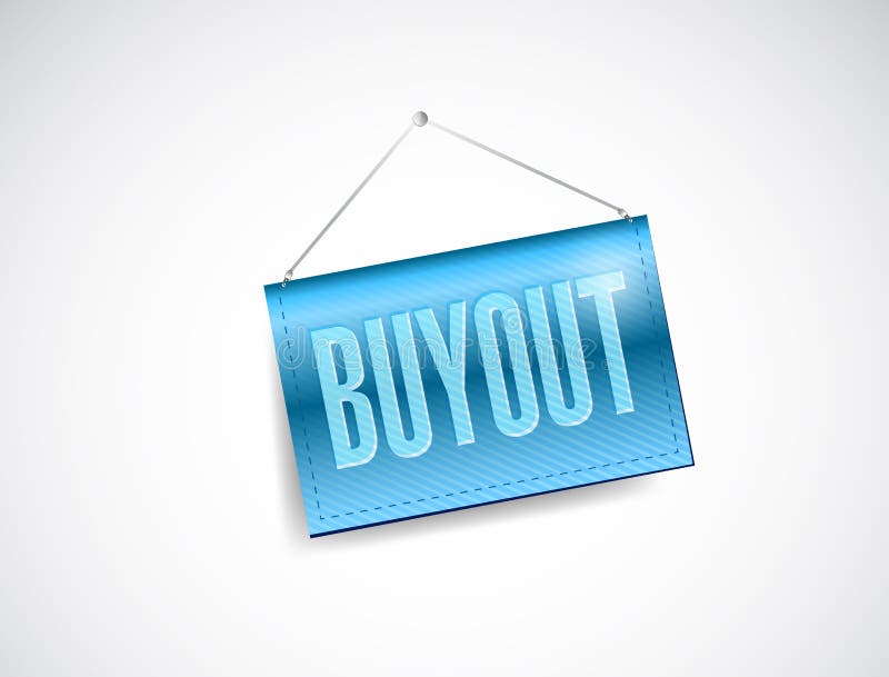Buyout Hanging Banner Illustration Stock Illustration - Illustration of ...