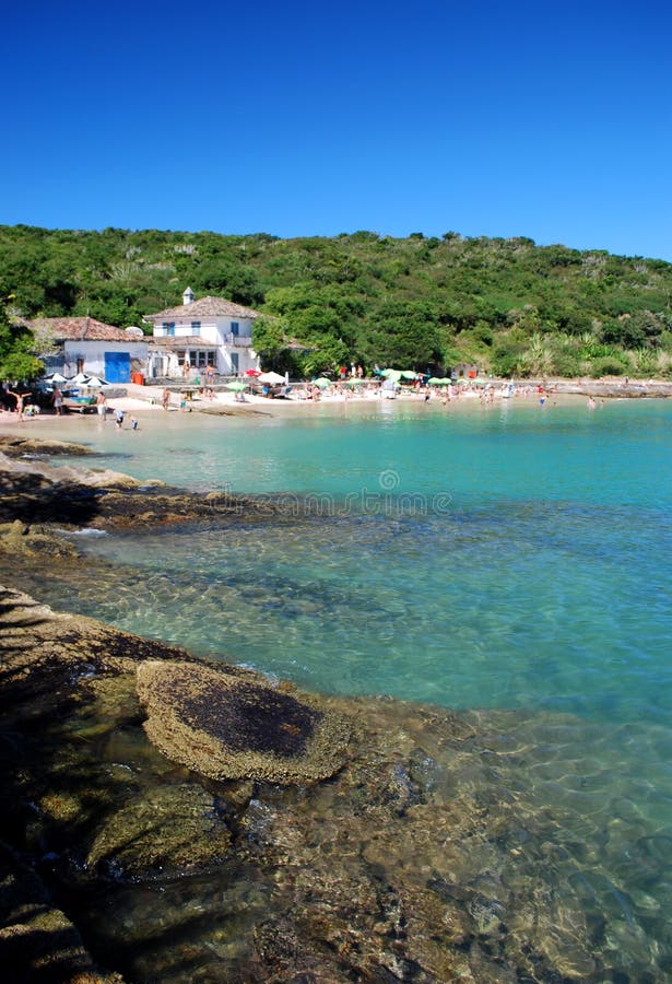 Buzios beach stock image. Image of blue, paradise, rocks - 5810503