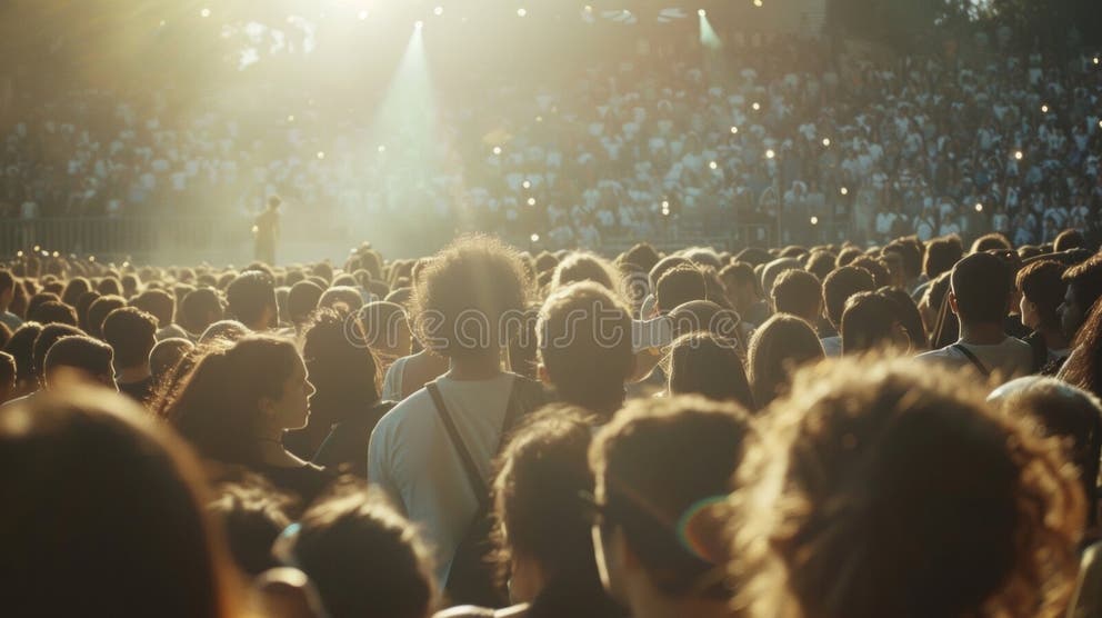 The Buzz and Excitement of a Crowd Entering a Stadium for a Highly ...