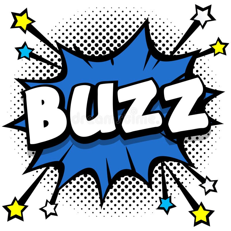 Buzz Pop Art Comic Speech Bubbles Book Sound Effects Stock Vector ...