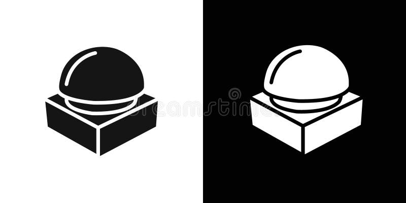 Buzzer Icon Flat Vector Set Outline Stock Vector - Illustration of ...