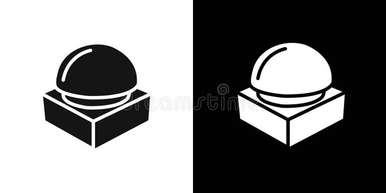 Buzzer Icon Flat Vector Set Outline Stock Vector - Illustration of ...