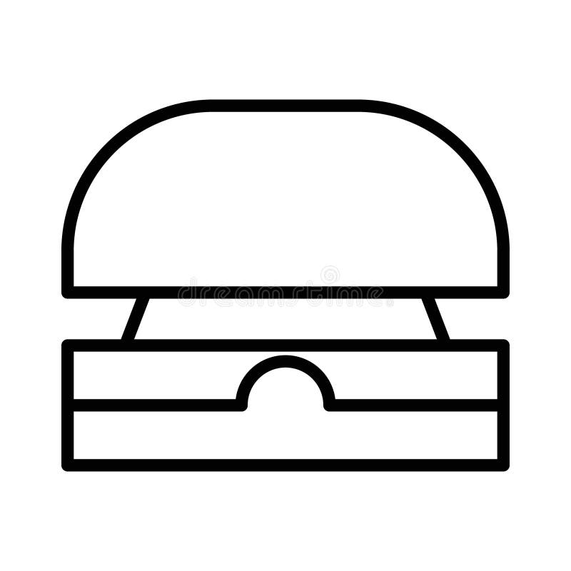 Buzzer Icon Linear Logo Mark in Black and White Stock Illustration ...