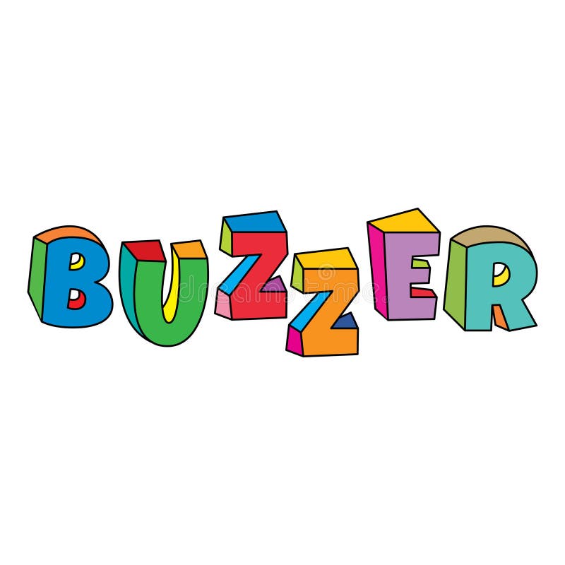 Buzzer Text Colorful Design Vector Stock Illustrations – 13 Buzzer Text ...