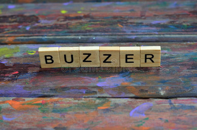 Buzzer Text on Wooden Square, Business Quotes Stock Image - Image of ...