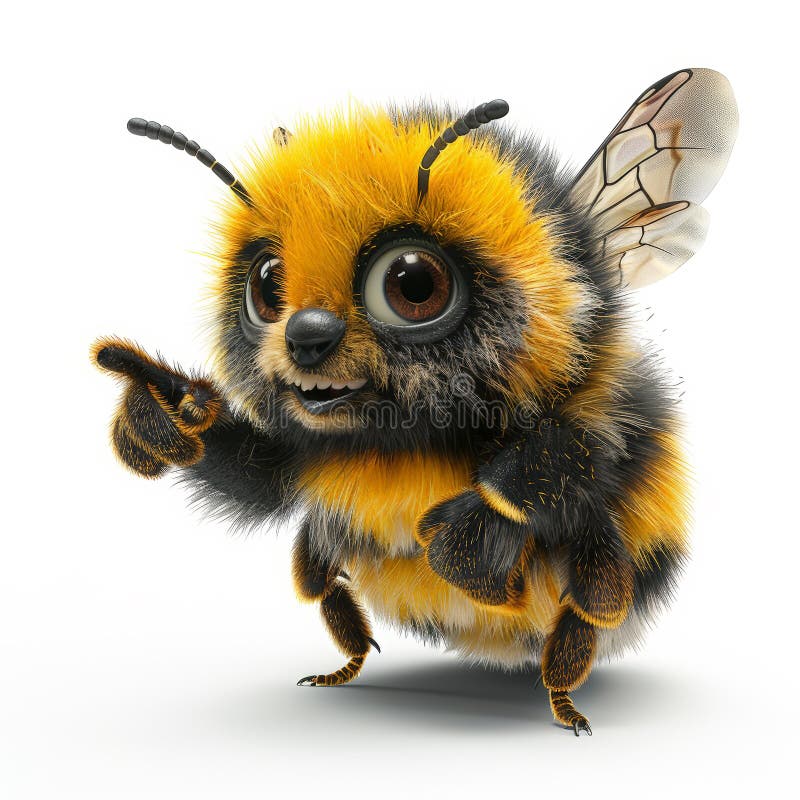 Buzzing Direction: Bumblebee Mascot Stock Photo - Image of background ...