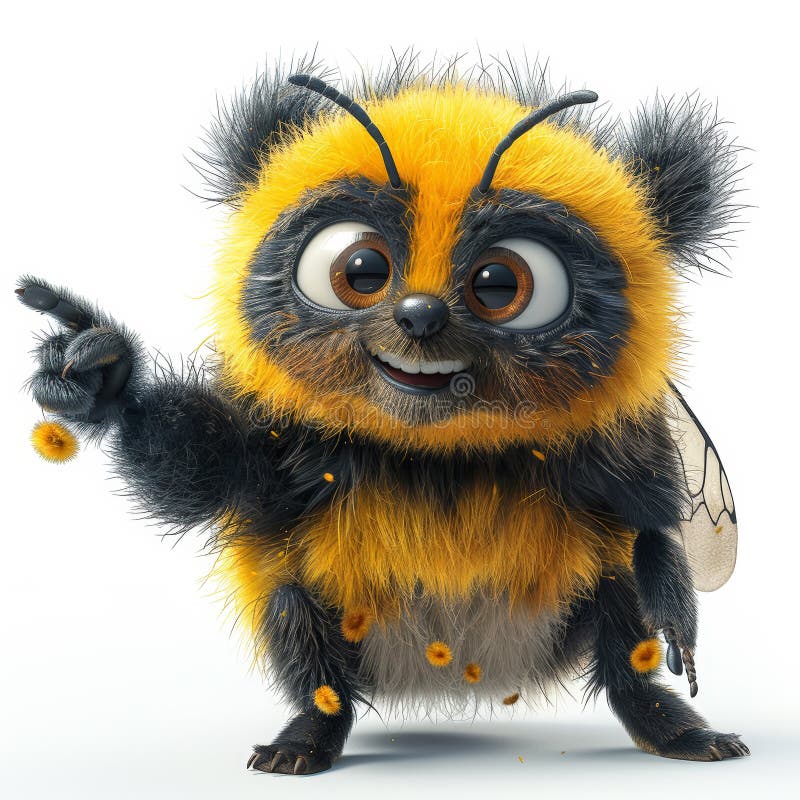 Buzzing Direction: Bumblebee Mascot Stock Photo - Image of joyful ...