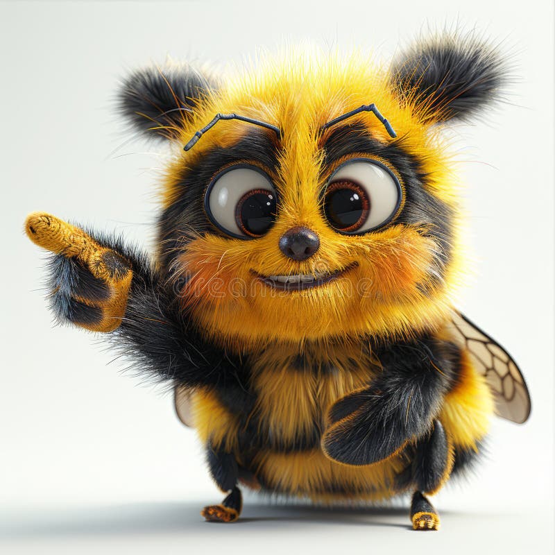 Buzzing Direction: Bumblebee Mascot Stock Image - Image of whimsical ...