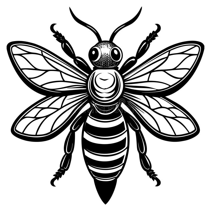 Buzzing with Life: Bee Vector Illustrations Stock Illustration ...